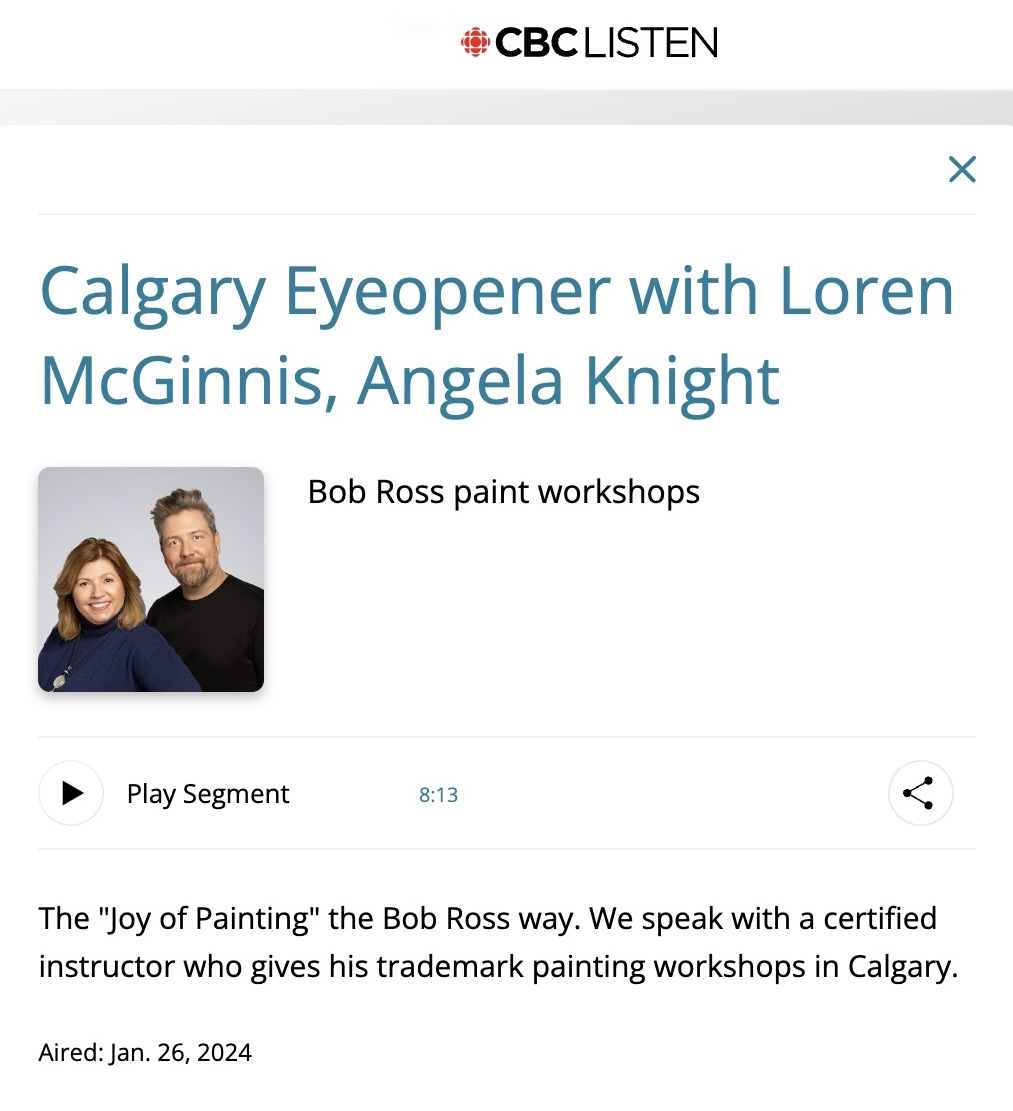 A CBC Radio Interview : Calgary Eye Opener with Loren McGinnis – Paint ...
